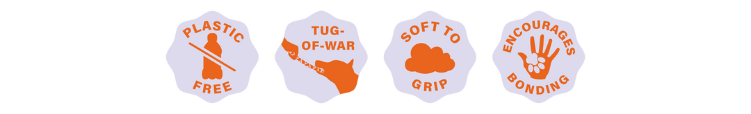 Sweethearts: Plastic-free, Organic Felt Wool Heart Links Tug & Chew Toy ...