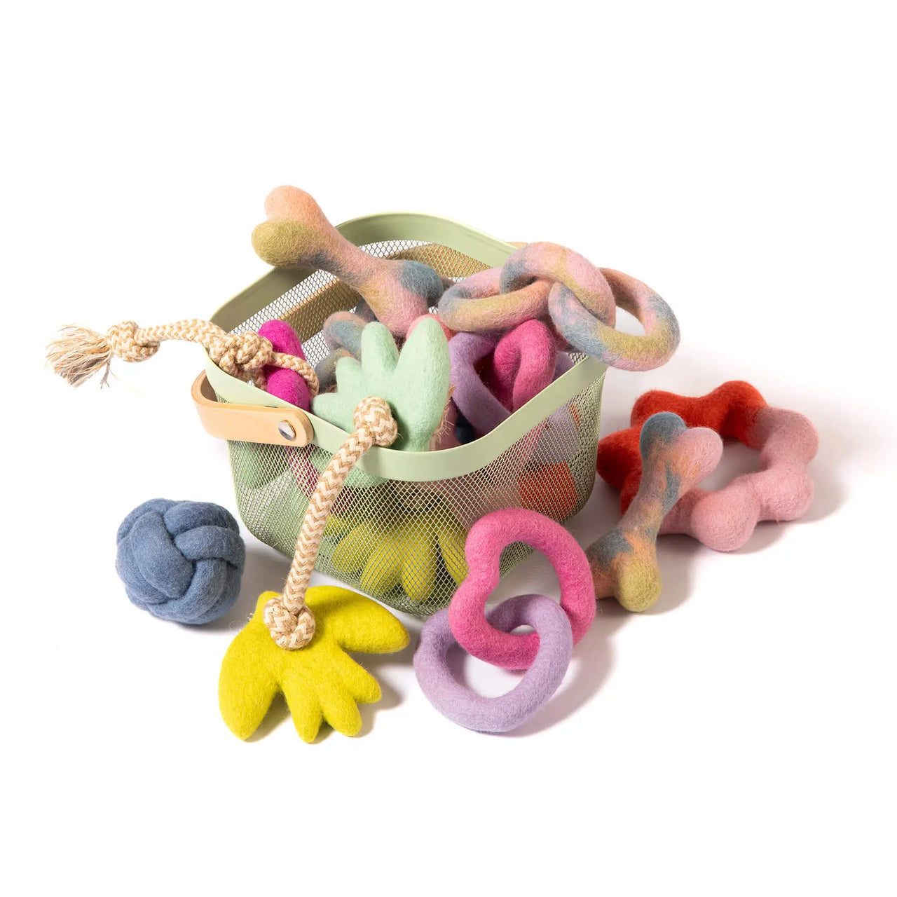 Wiggle Ring: Plastic-free, Organic Felt Wool Fetch & Interactive Tug ...